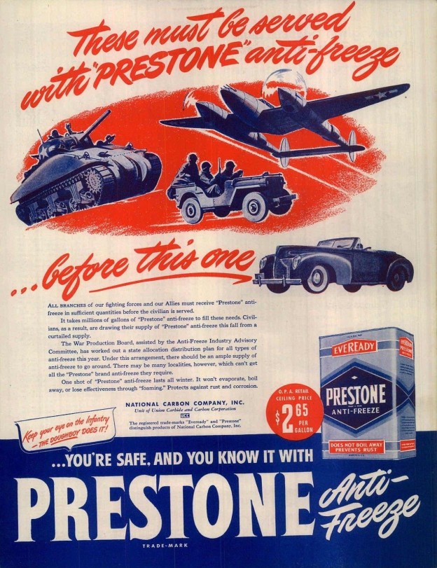 1944 Prestone Anti-freeze Ad on eBay | eWillys