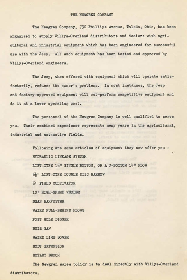 Early Newgren Info | eWillys