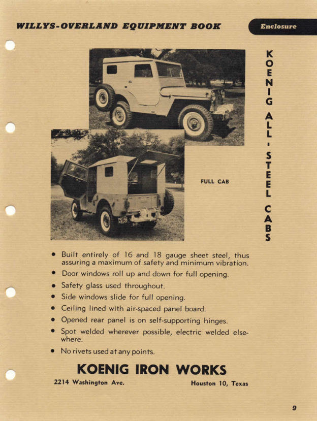 Koenig Hardtop Brochures | eWillys