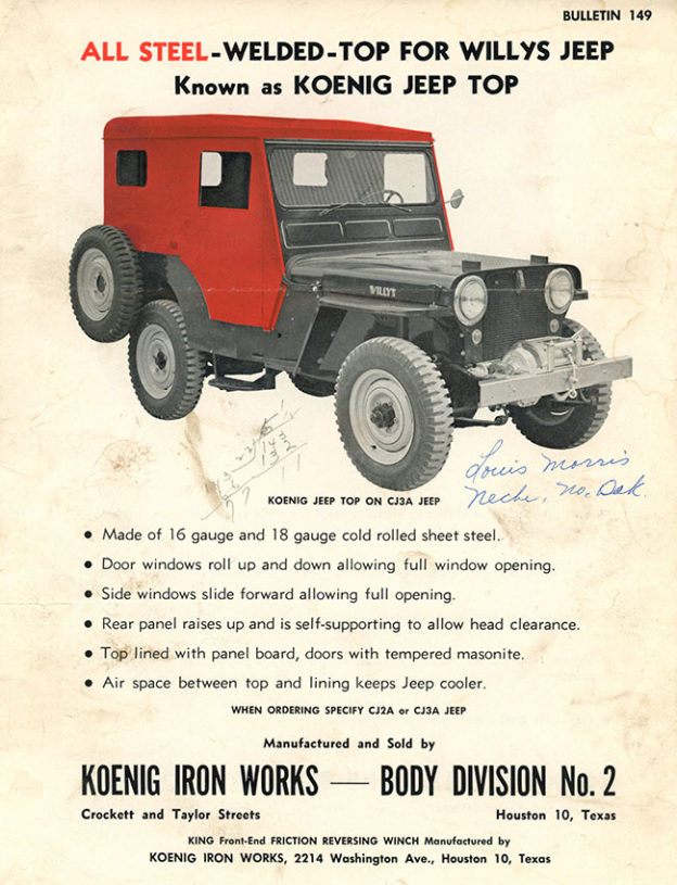 Koenig Hardtop Brochures | eWillys