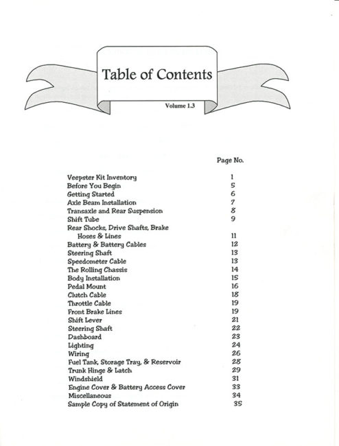 VEEPSTER Builder’s Guide and Assembly Manual | eWillys