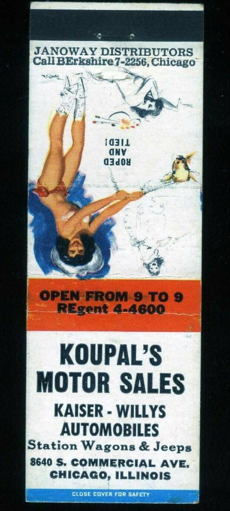 Risqué Matchbook Cover on eBay | eWillys