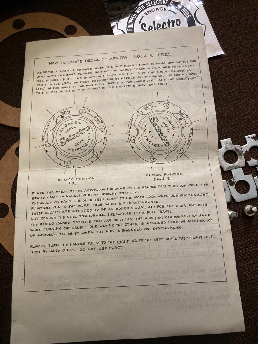 NOS? 10-Spline Selectro Hubs Gonzales, CA $500 | eWillys
