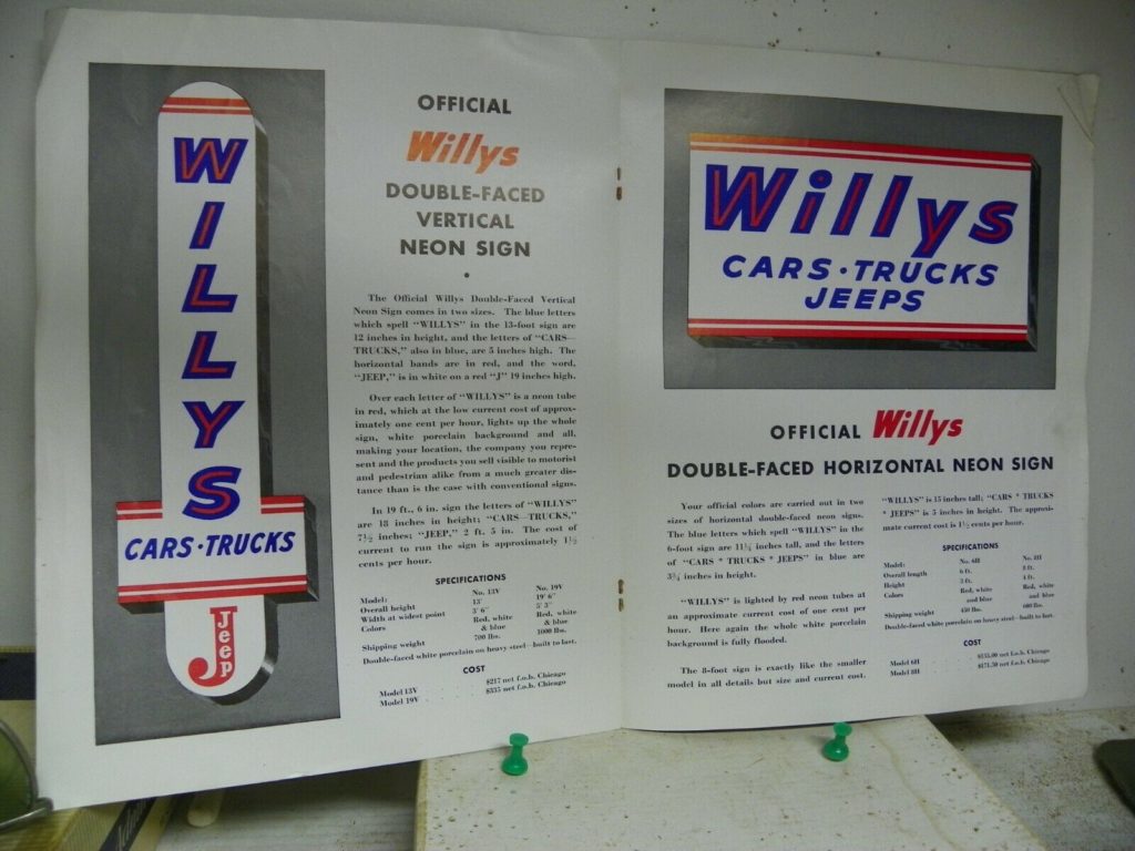 Early Willys-Overland Dealer Signage Brochure | eWillys