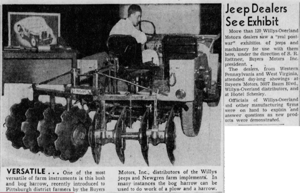 1949 Photo Showing the Newgren Bush and Bog Harrow | eWillys