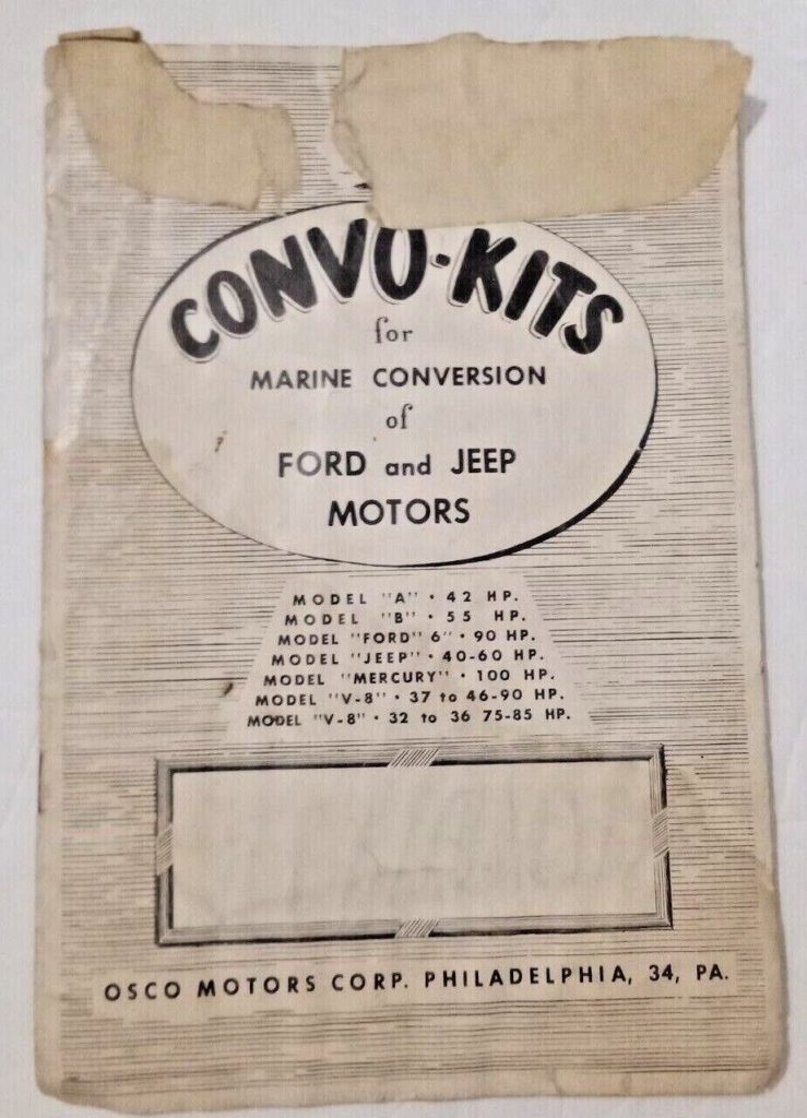 1946 Vintage Engine Marine Conversion Kit Catalog on eBay | eWillys