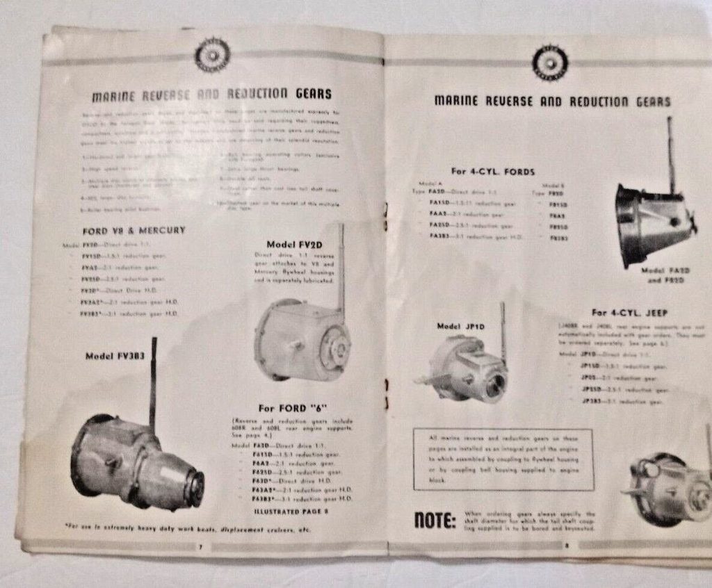 1946 Vintage Engine Marine Conversion Kit Catalog on eBay | eWillys