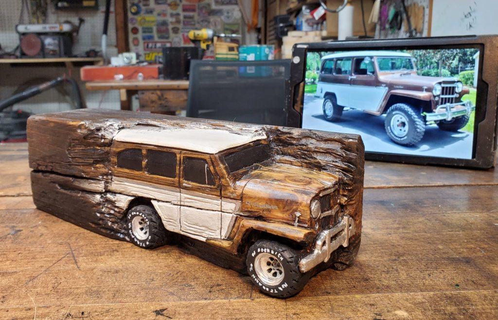 Wagon Model Carved From Wood Block (+ Video) | eWillys