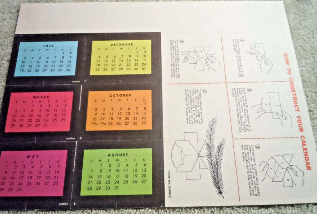 1959 Seasons Greetings Calendar for 1960 | eWillys