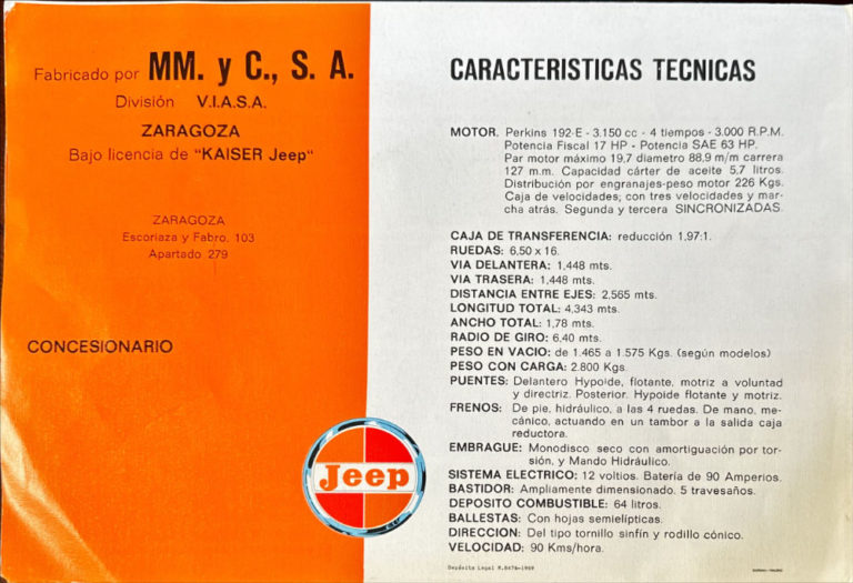 1969 Viasa Brochure (Spain) | eWillys