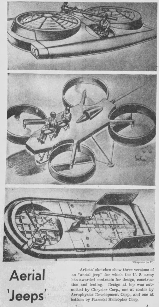 1957 Newspaper Items Ad, Comics, Aerial Jeep | eWillys
