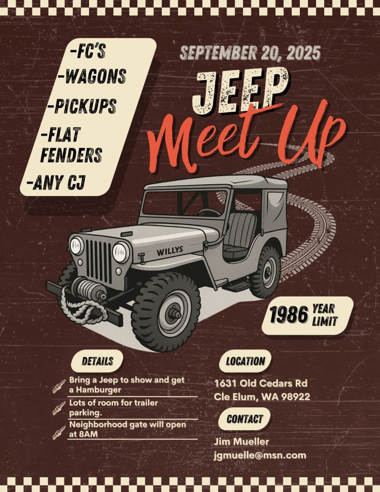 Jeep Meet Up 9-20-2025 Cle Elum WA | eWillys